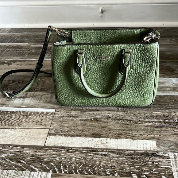 kate spade | Bags | Kate Spade Enchanted Green Pebbled Leather Purse ...
